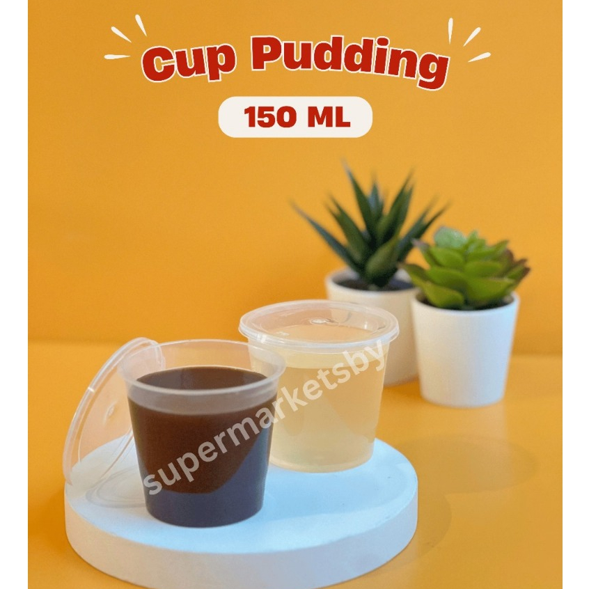 Jual Gelas Pudding / Cup Pudding PP 150 ml Transparan @ 25 pcs | Shopee ...