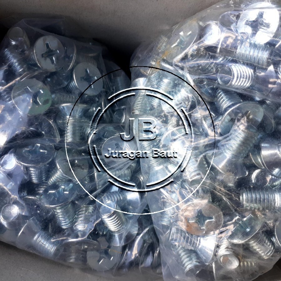 Jual BAUT JF M8 X 15 JF SEKRUP M8X15 PANJANG 1,5CM 1,5 CM 8X15 8 X 15 MM BAUT 12 OBENG PLUS ...