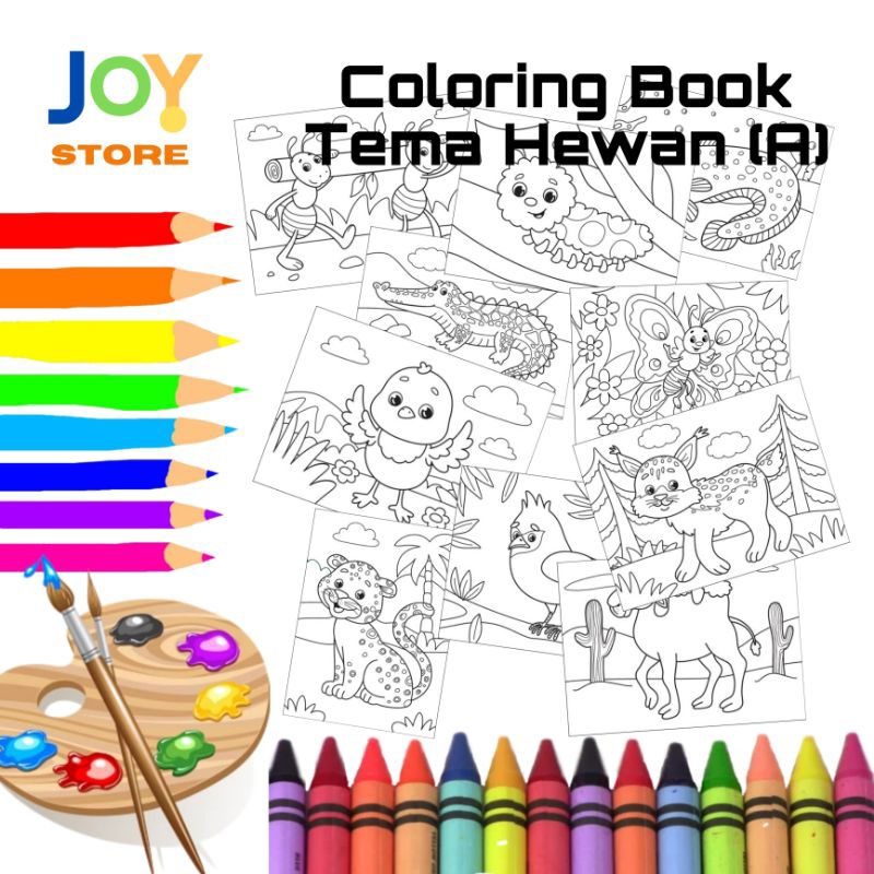 Jual Kertas Coloring Mewarnai untuk Anak TK / SD A4 dan A5 150 gsm ...