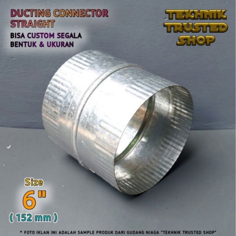 Jual Konektor ducting lurus 6" Sock sambungan pipa selang BJLS | Shopee Indonesia