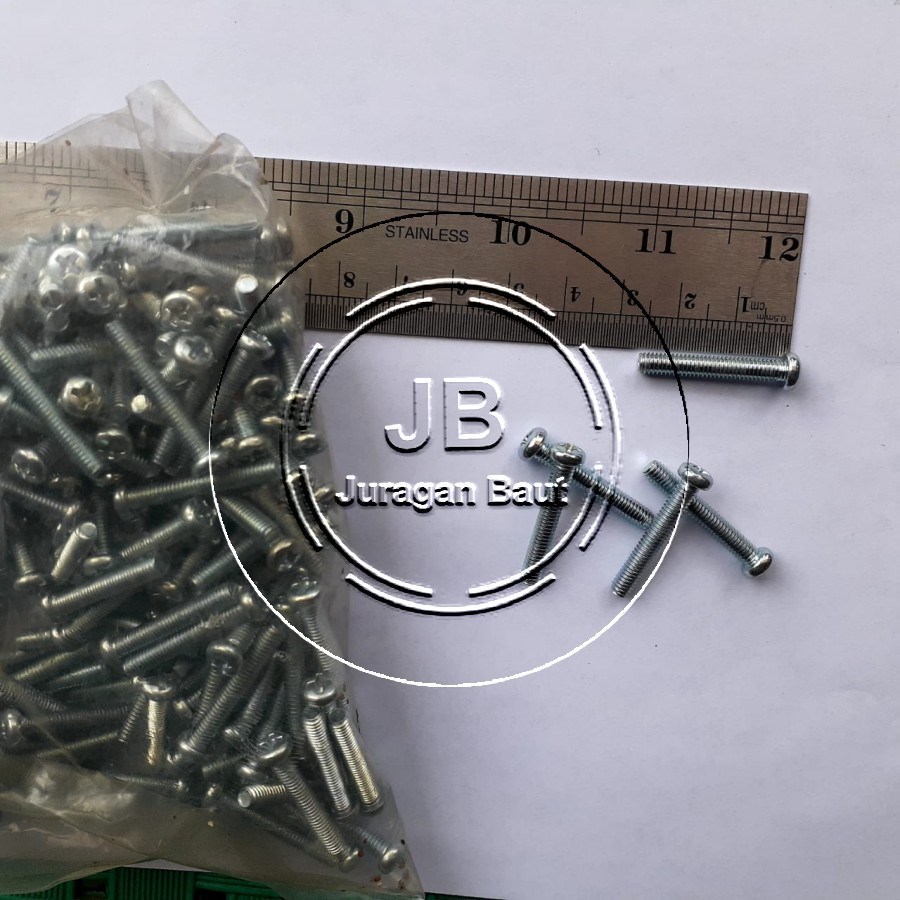 Jual BAUT JP M4 X 25 PAN HEAD SEKRUP M4X25 PANJANG 2,5CM 2,5 CM 4X25 4 ...