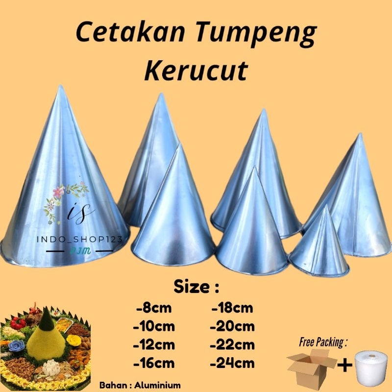 Jual Tumpeng KERUCUT Tumpeng Ulang Tahun Aluminium Tebal 0,4 mm Ukuran ...