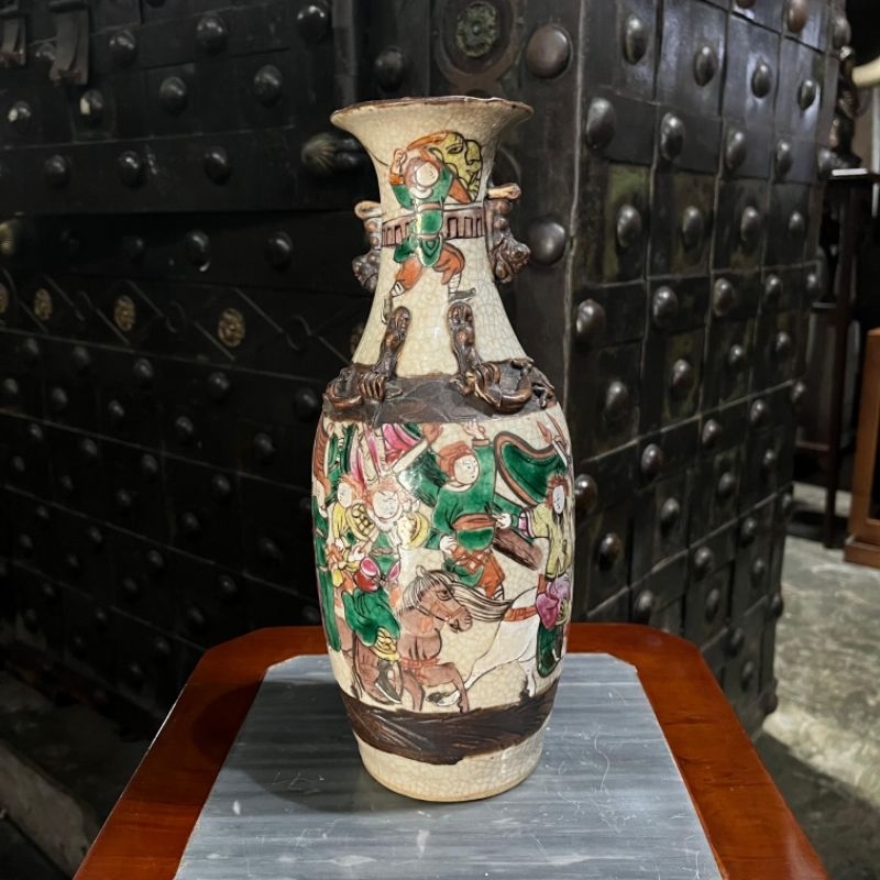 Jual Guci Porcelain China Nankin Motif Perang Retak Seribu dengan Cap ...