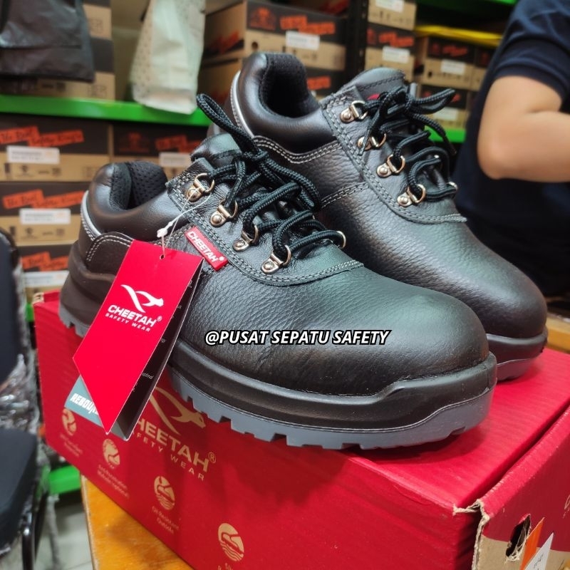 Jual SEPATU SAFETY CHEETAH 7012 H ORIGINAL Boots Besi untuk Pria Kerja ...