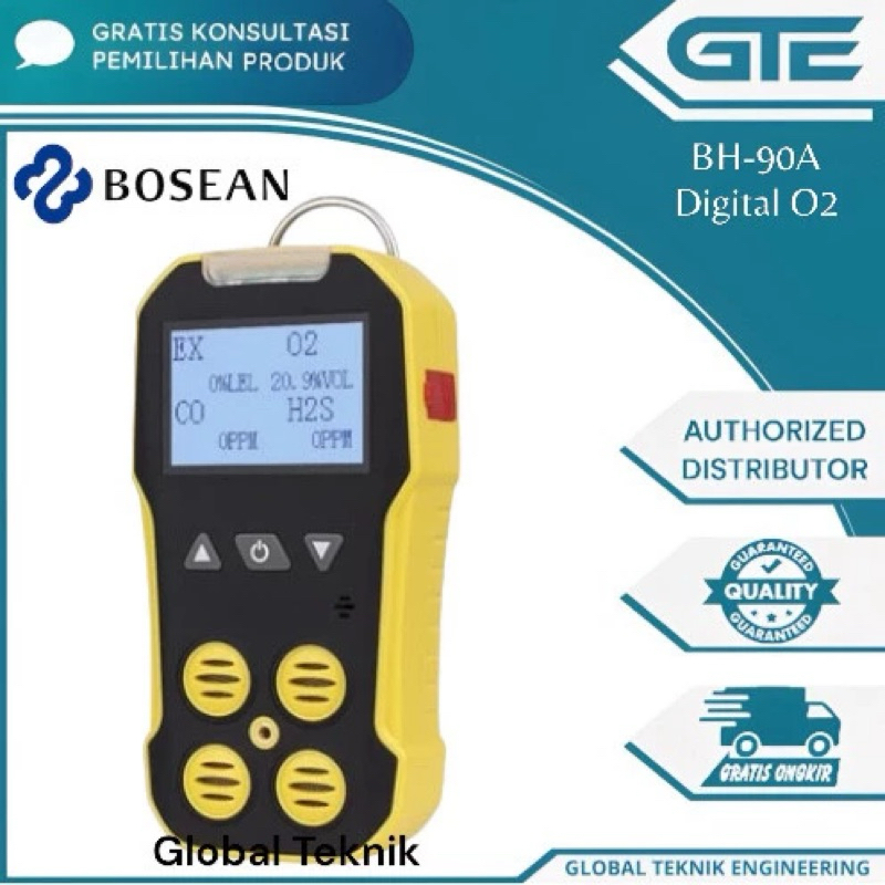 Jual Bosean BH-90A Digital O2 Oxygen oksigen Gas Detector Monitor Alarm ...