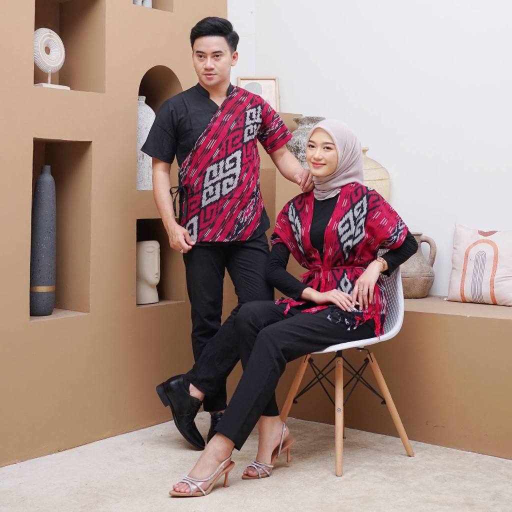 Jual GRANITO.ID-AHMAR vest dan kemeja tenun pria wanita toraja sumba ...