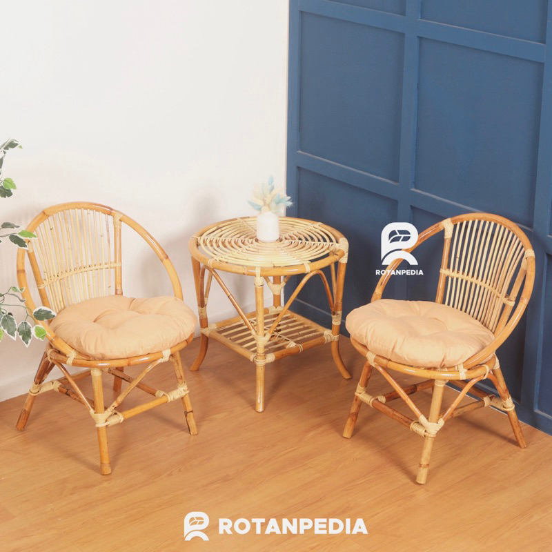Jual Kursi Teras Momon Rotan Minimalis 1 Set | Kursi Taman Rotan ...