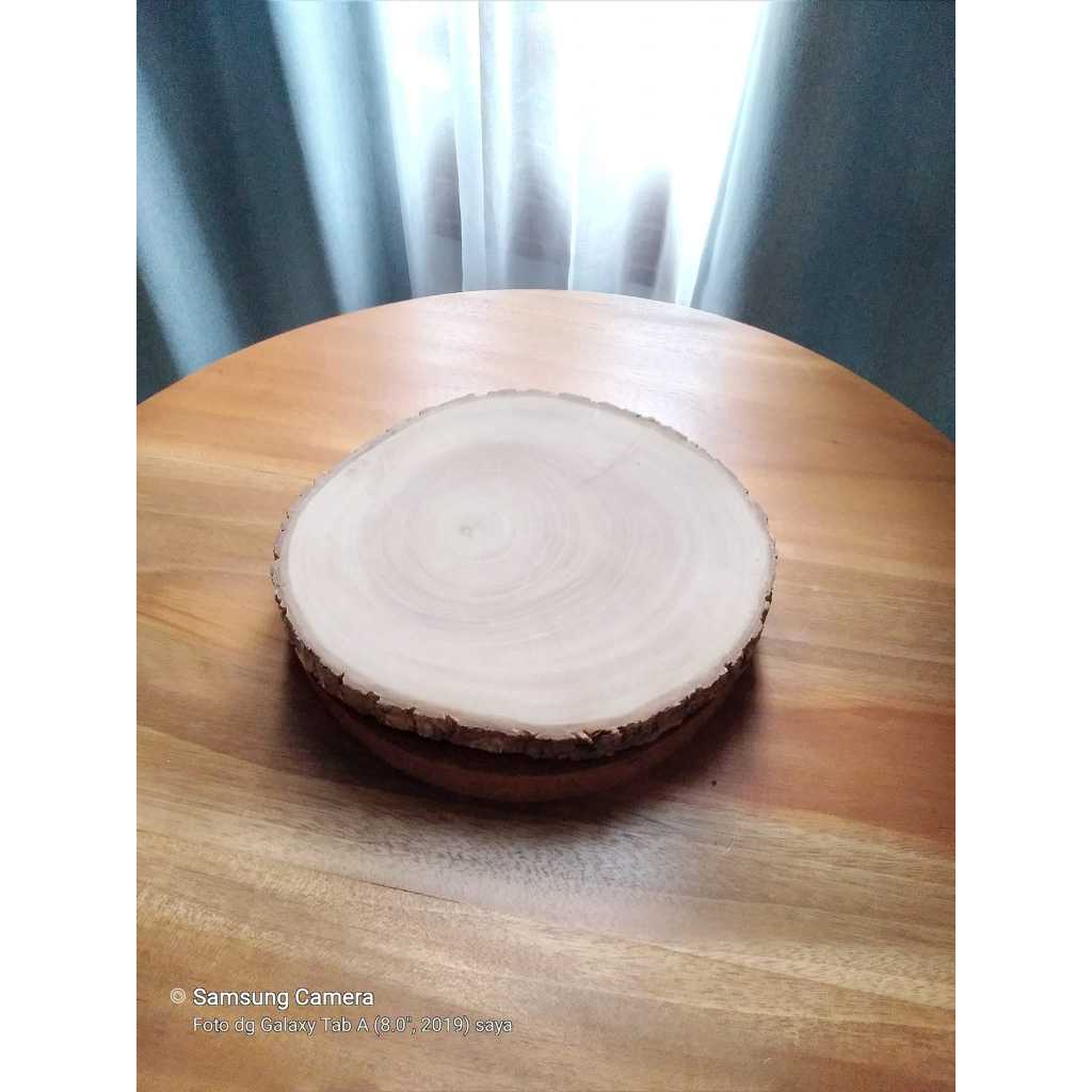 Jual Tatakan Panci Panas Placemat Wood Slice Potongan Kayu Bulat ...
