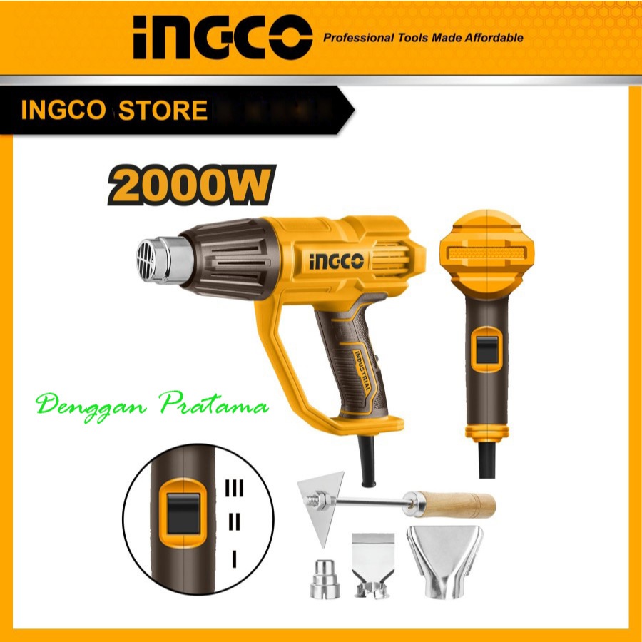 Jual HG200078 INGCO Heat Gun Hot Air Alat Pemanas Udara Industrial ...