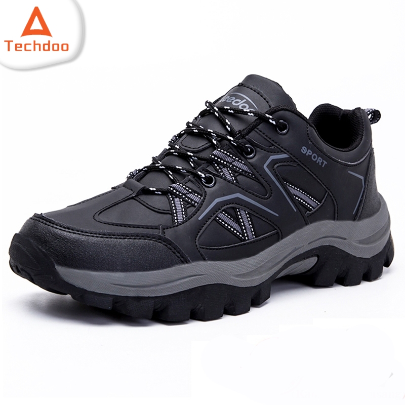 Jual Techdoo Sepatu Gunung Pria Olahraga Cowok Shoes Hiking Adventure Outdoor Sepatu Sneakers ...