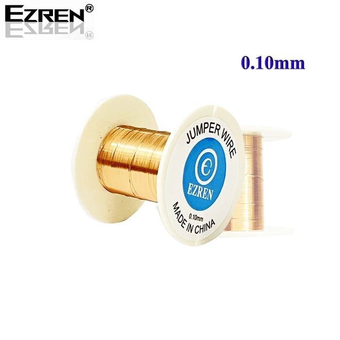 Jual Ezren Copper Jumper Soldering Wire Kawat Jamper 0.10mm Chip PCB ...