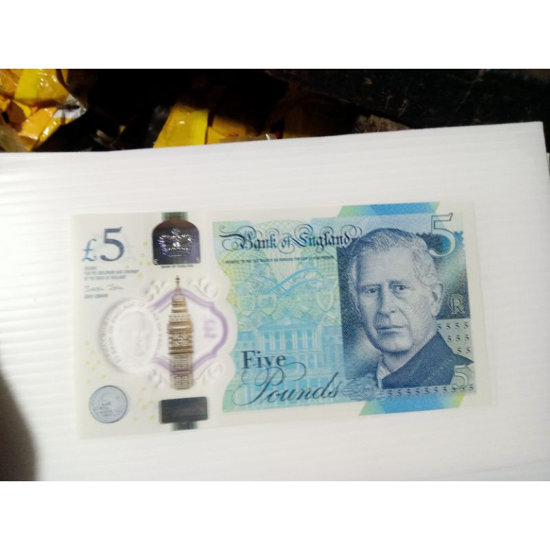 Jual Britain banknote 2024 King Charles 5 pounds unc ori | Shopee Indonesia