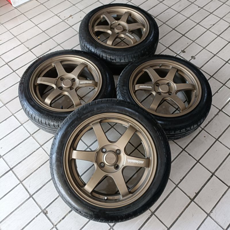 Jual Velg Mobil Bekas Volk Rays Te37 Ring 16 pcd 4x100 Buat Jazz Brio ...
