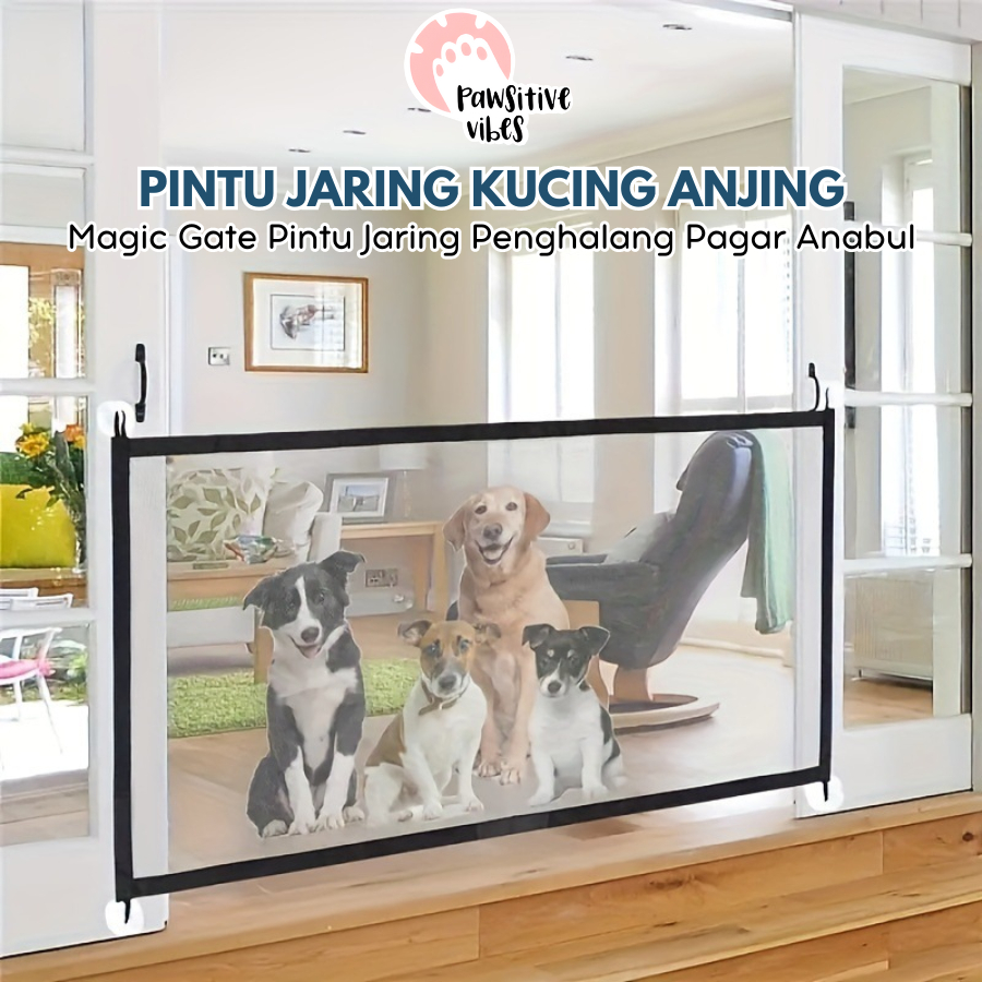 Jual Pintu Jaring Penghalang Pagar Kandang Kucing Anjing - Magic Gate ...