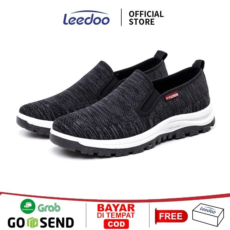 Jual Leedoo Sepatu Slip On Pria Sepatu Santai Kasual Sepatu Sneakers ...