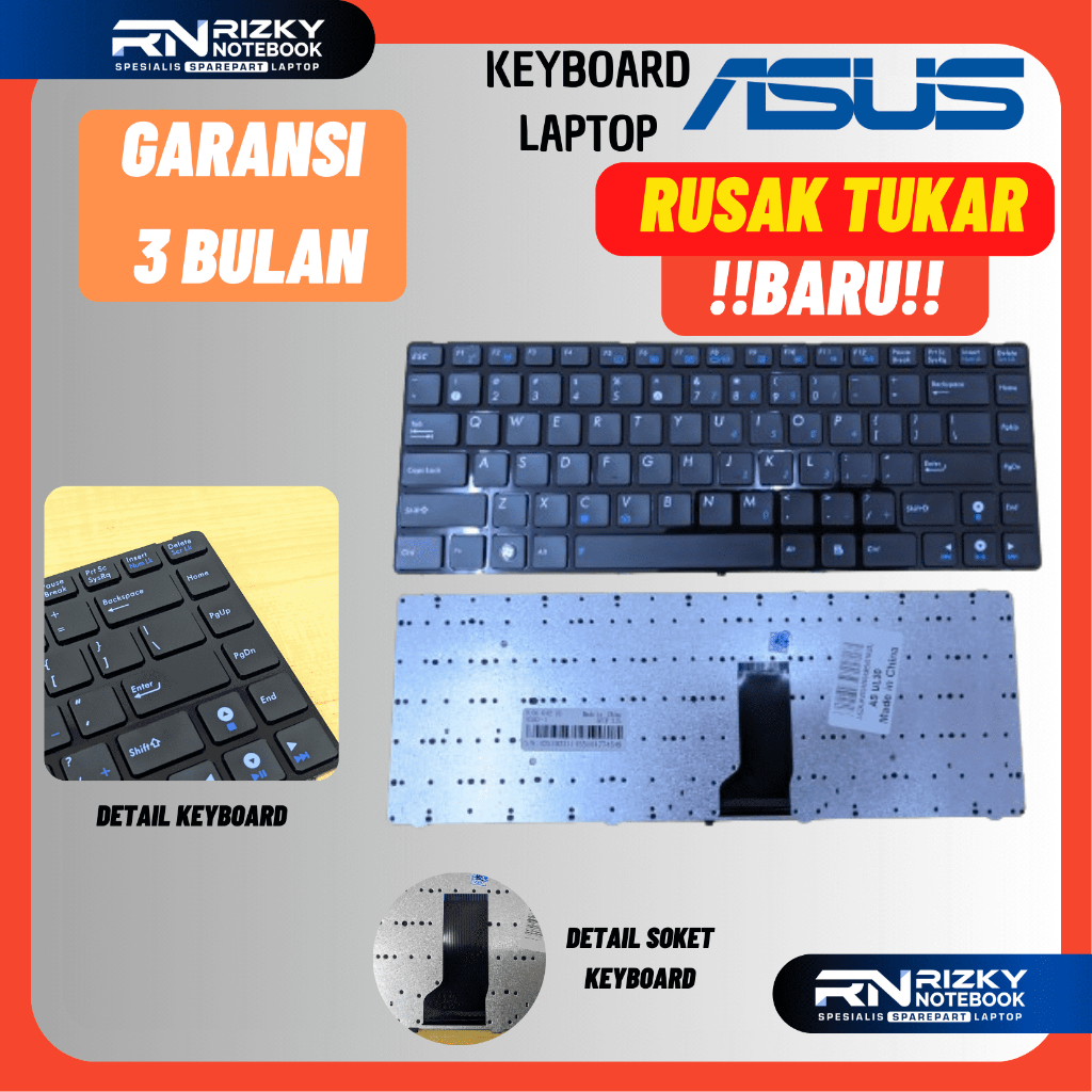 Jual Keyboard Laptop Asus A42 A42J X44 X44H X44C X43 X43S X44A X45 K42 ...