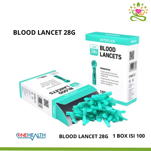 Jual Blood Lancet 28G Onemed Jarum Lancet 1 Box isi 100 Pcs | Shopee ...