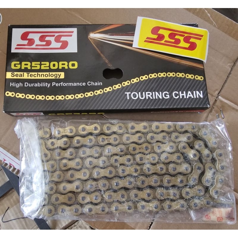 Jual RANTAI Gold 520 HSBT RO SSS Racing RK TAKASAGO 520 KLO KRO ORING ...