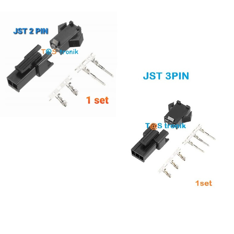 Jual Konektor JST SM 2.54 3Pin 3 Pin Tanpa Kabel konektor jst 3pin 3 ...