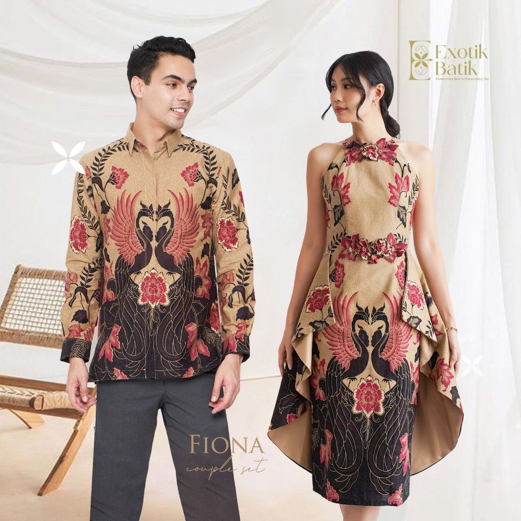 Jual Fiona Batik Dress/Batik Couple Set/Batik Pesta/Batik Kondangan ...