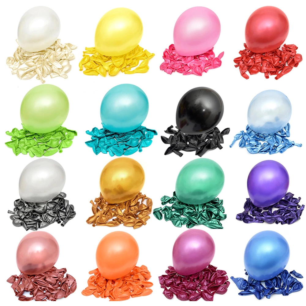 Jual (10inch) Balon Latex Karet Metalik / Glossy / Kilap Paket isi 10 ...