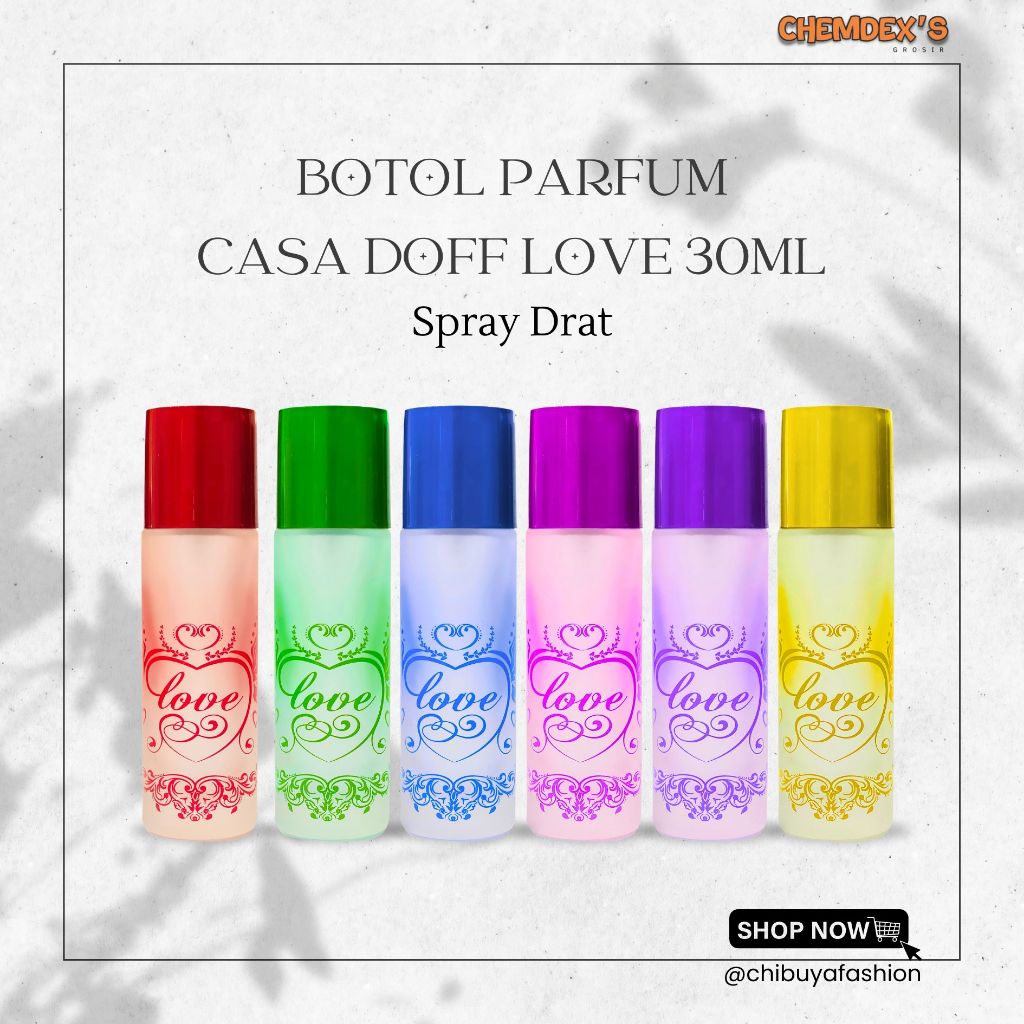 Jual Botol Parfum 35ML DOFF LOVE - CB // DRAT || botol parfum 30ml || botol drat //PERLUSIN ...