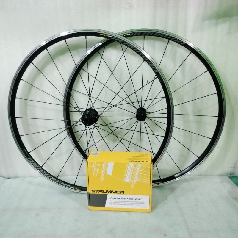 Jual wheelset 700c Strummer HR 100 dan HR 200 rim brake strummer 6 pawls rims profil 30 mm ...