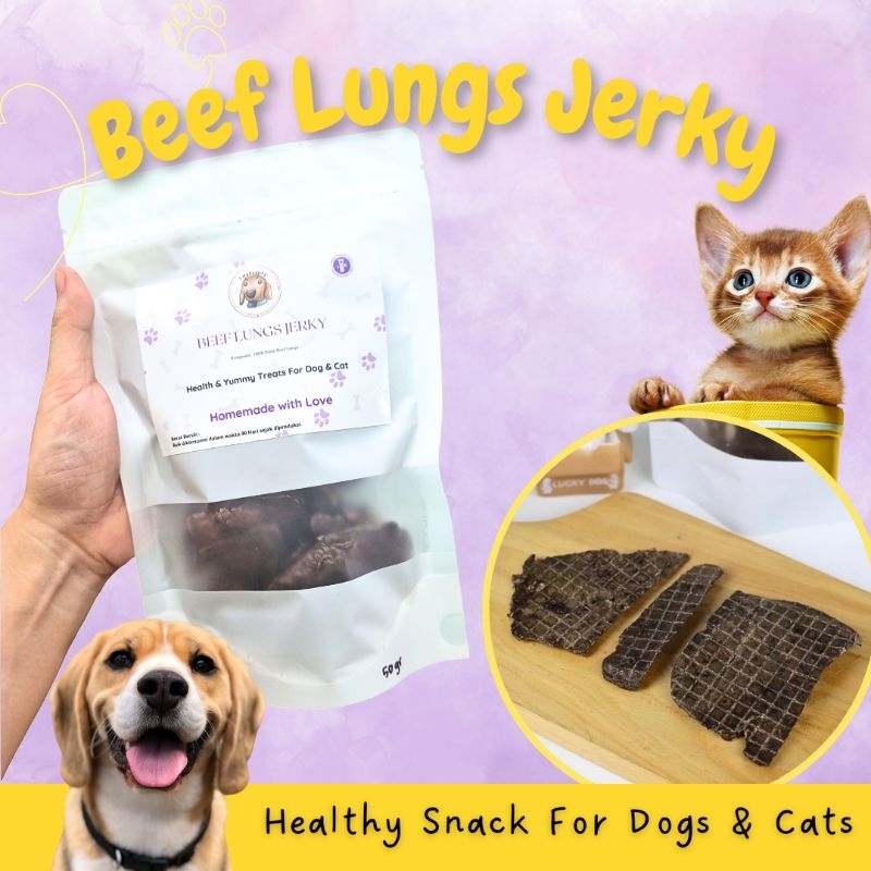 Jual CRISPY BEEF LUNGS - Snack untuk Anjing dan Kucing Homemade ...
