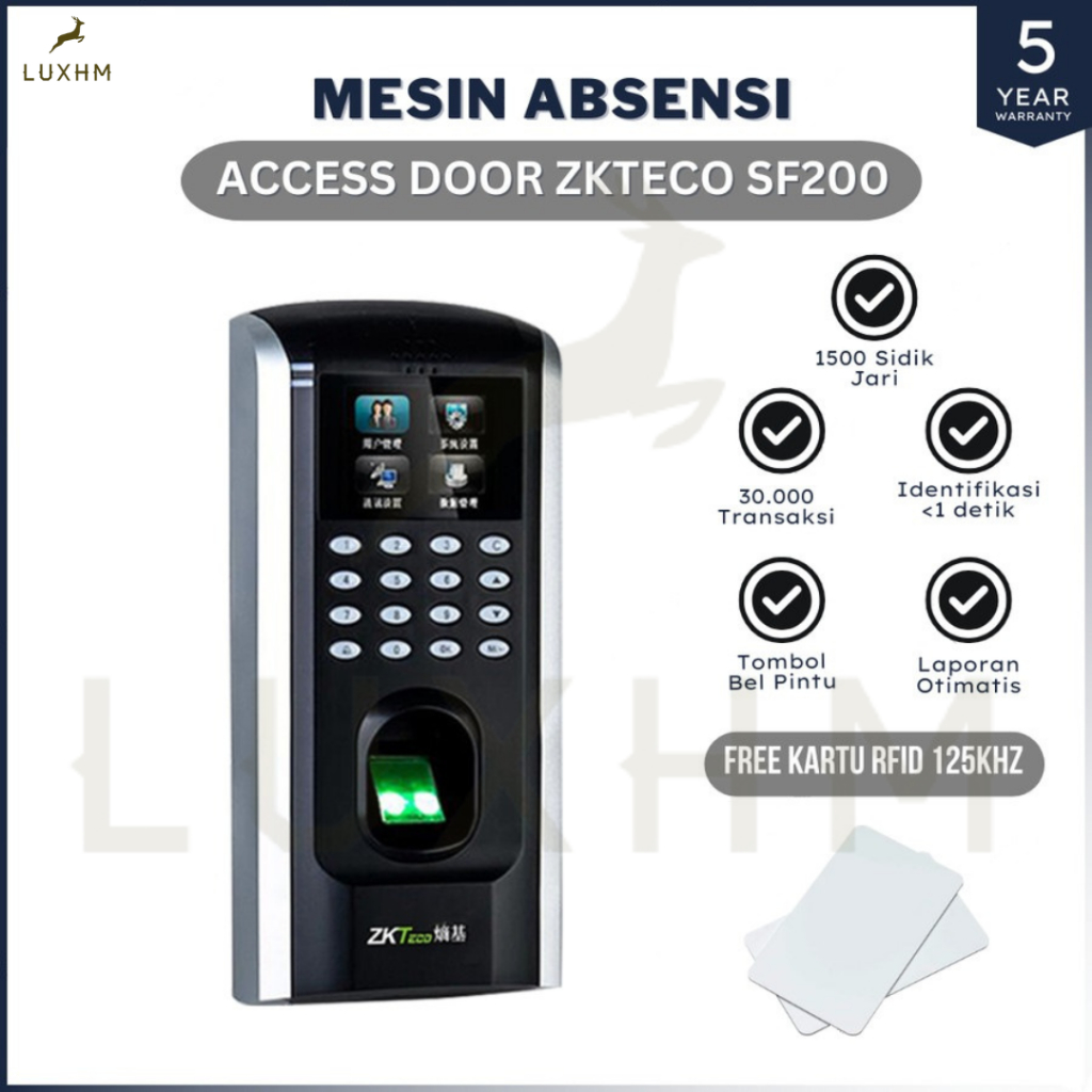 Jual ZKTECO SF200 Mesin Absensi Sidik Jari Dan Akses Pintu dan Kontrol ...