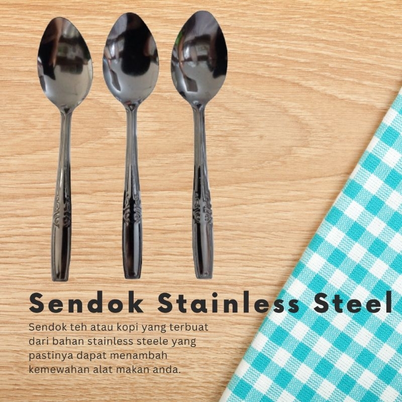 Jual [READY STOCK] SENDOK TEH STAINLESS | SENDOK KOPI STAINLESS | 1 ...
