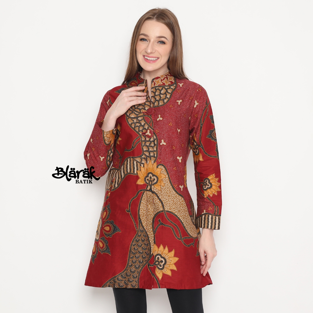 Jual BLARAK -Baju Tunik Batik Wanita Busui Modern Premium Motif Manikya ...