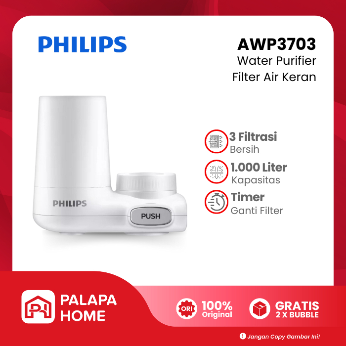 Jual Philips Filter Air Keran AWP3703 Water Purifier Phillips On Tap ...