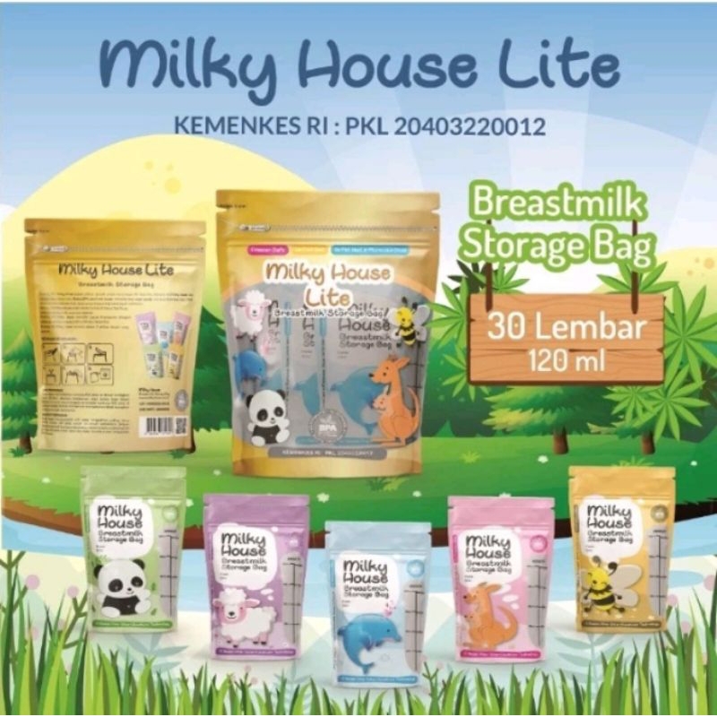 Jual Milky House kantong asi Breast Milk Bags 120 ml - Isi 30 | Shopee Indonesia