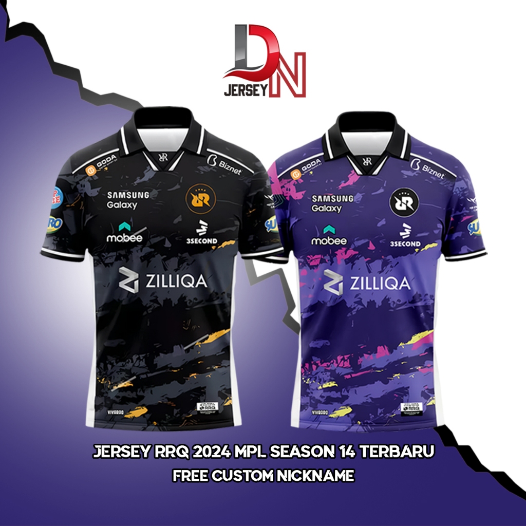Jual JERSEY Baju Kaos RRQ 2024 MPL ID SEASON 14 TERBARU FREE NICKNAME ...