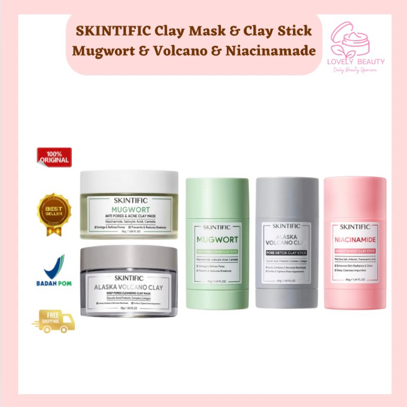 Jual [READY STOCK] SKINTIFIC Mugwort Anti Pores & Acne Clay Stick ...