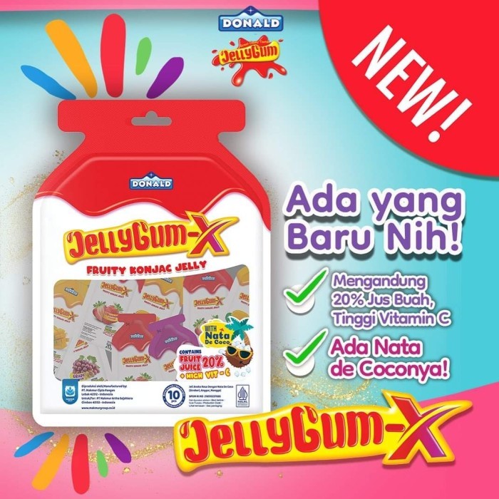 Jual Jelly Gum X Fruity Konjac Donald Nata De Coco / Jeli Agar Agar ...