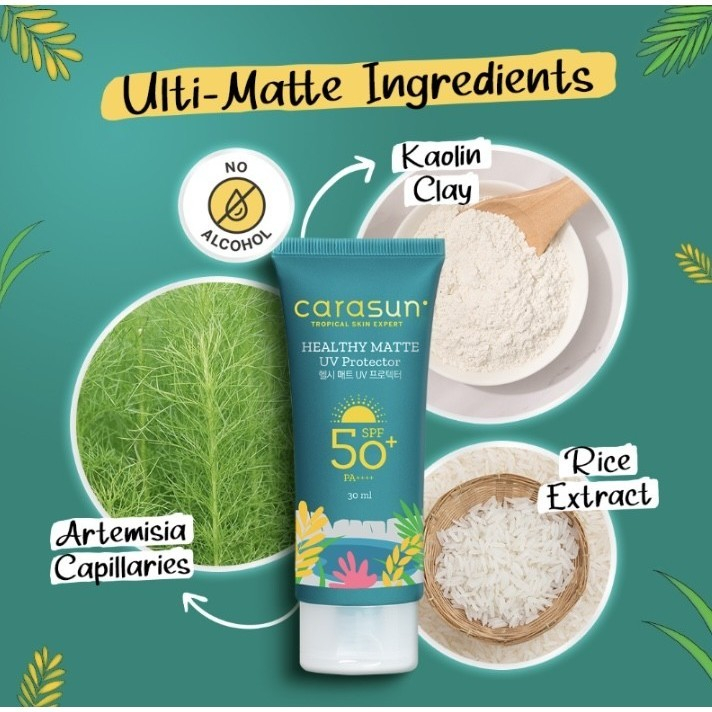 Jual Carasun Sunscreen - Healthy Matte UV Protector SPF 50+ PA++++ (30ml) | Shopee Indonesia