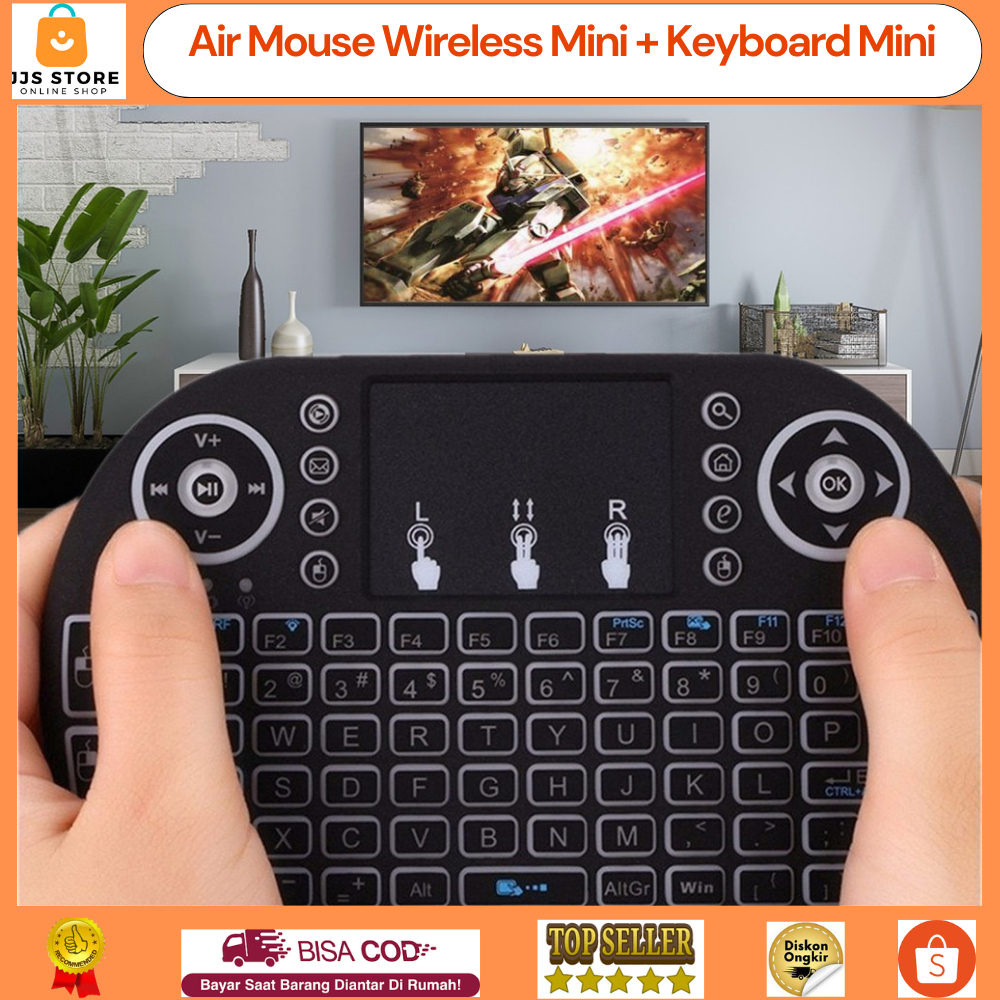 Jual Keyboar Mini dengan Mouse Air Mouse Wireless Mini Keyboard RGB 2 ...