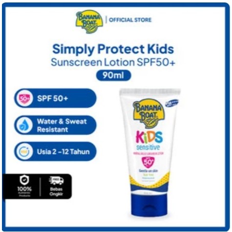 Jual Banana Boat Kids Sensitive Mineral Sunscreen Anak Lotion SPF 50 ...