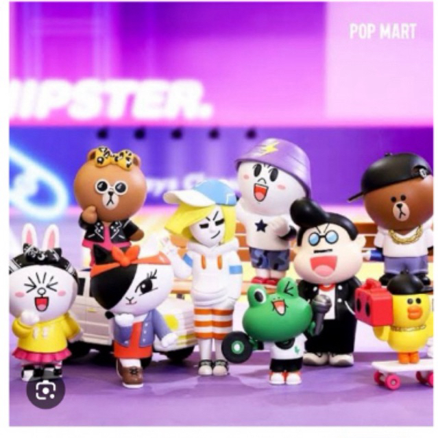 Jual FIGURE Pop Mart Line Friends Street Series Blind Box Figure Brown ...