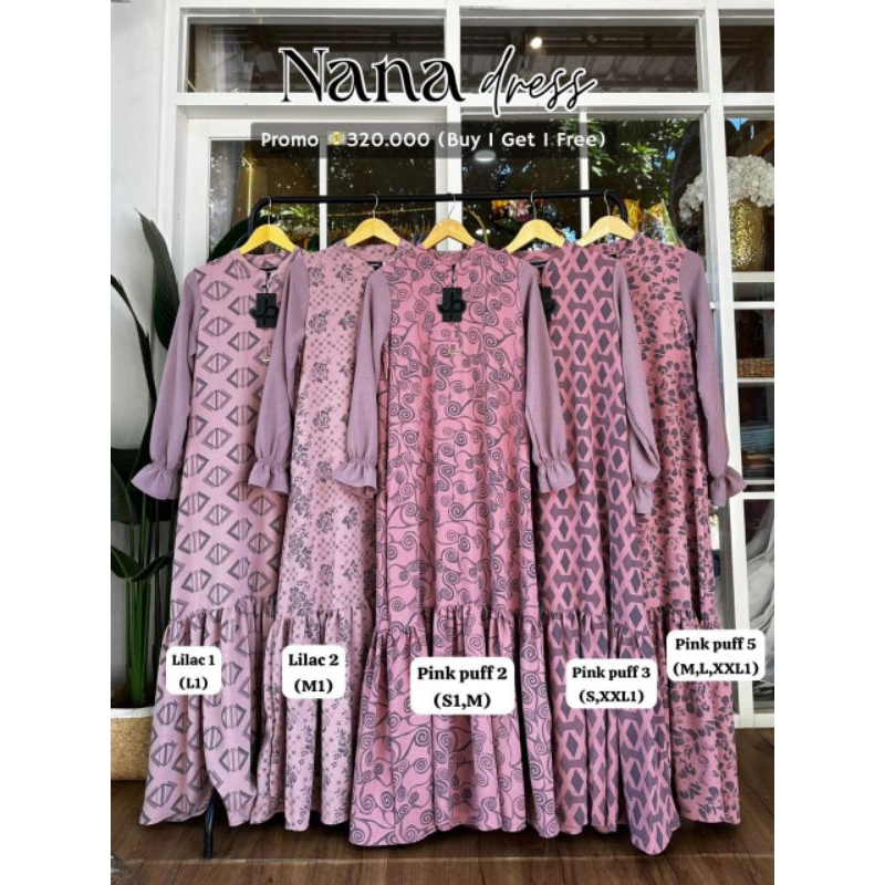 Jual NANA DRESS KODE MATCHA, LIME, LILAC, PINK PUFF, MUSTARD BY JOURNEY ...