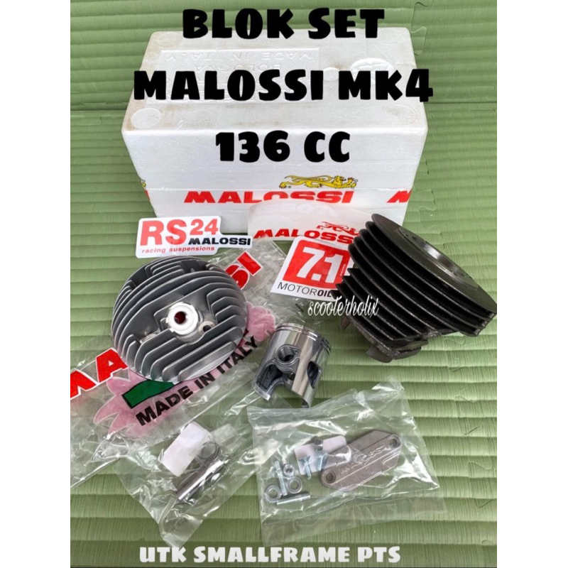 Jual Blok set vespa ORIGINAL MALOSSI ITALY MK4 - 136cc utk SMALLFRAME ...