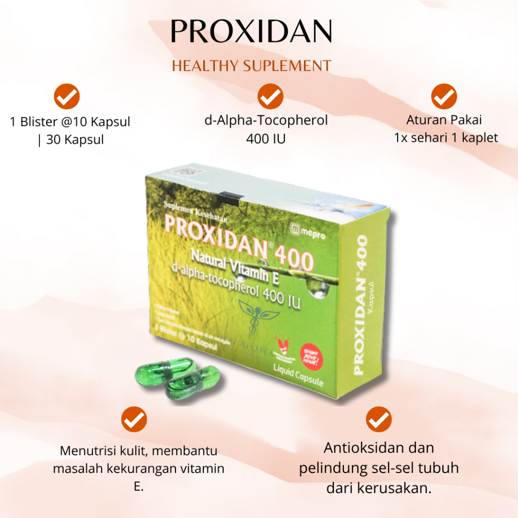 Jual Proxidan 400 iu | 3 blister 30 kapsul | Shopee Indonesia