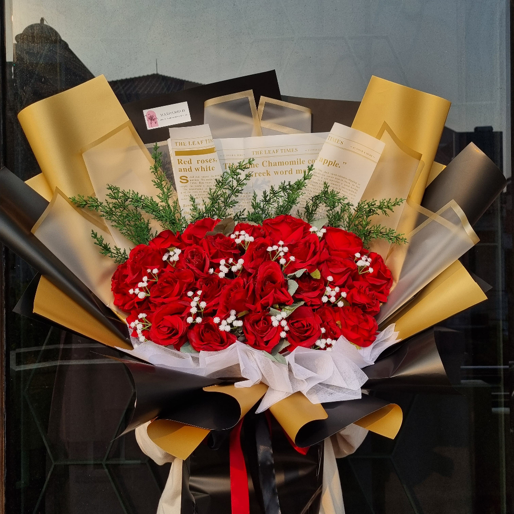 Jual MEGA ARTIFICIAL ROSES BOUQUET - Buket Bunga Mawar Imitasi Size ...