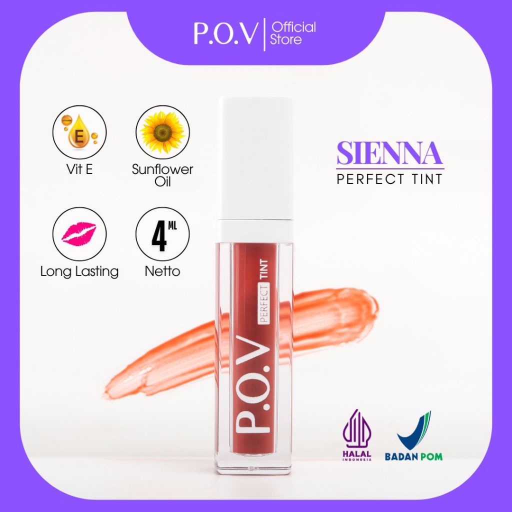 Jual POV de Beauté : Perfect Tint - Lip Tint - 01 SIENNA | Shopee Indonesia