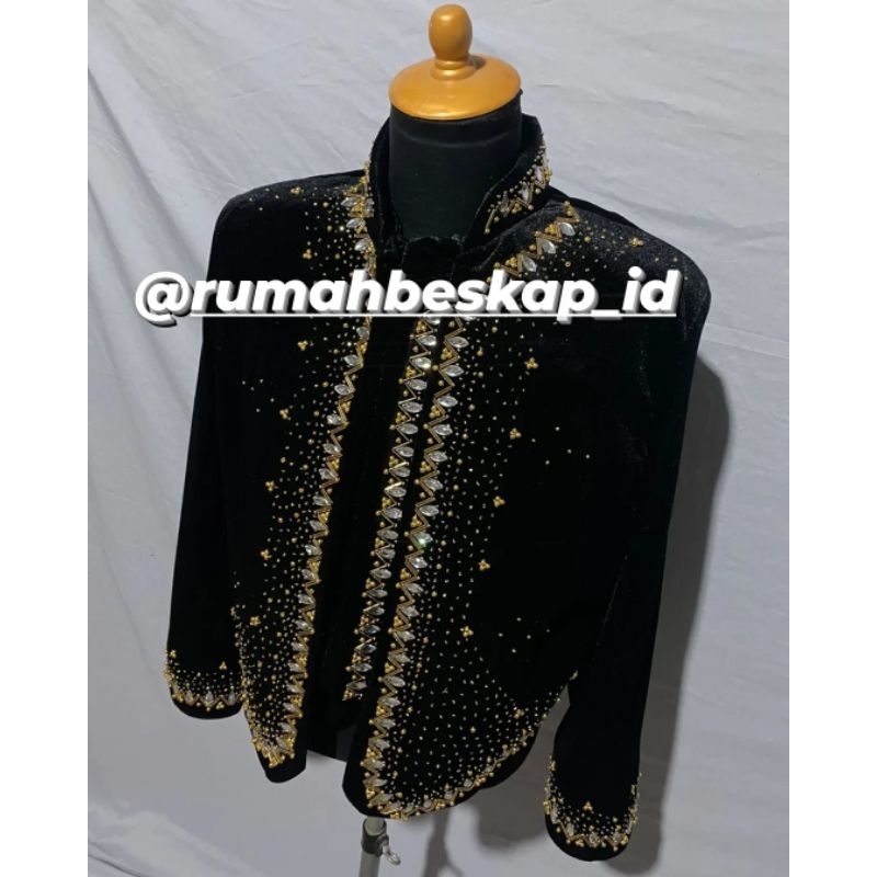 Jual Beskap pengantin jawa model solo bahan bludru payet simple ...