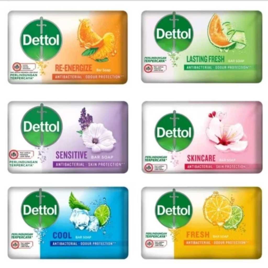 Jual (Isi 8Pcs) Dettol Sabun Mandi Batang Anti Bacterial 100gr (Besar ...