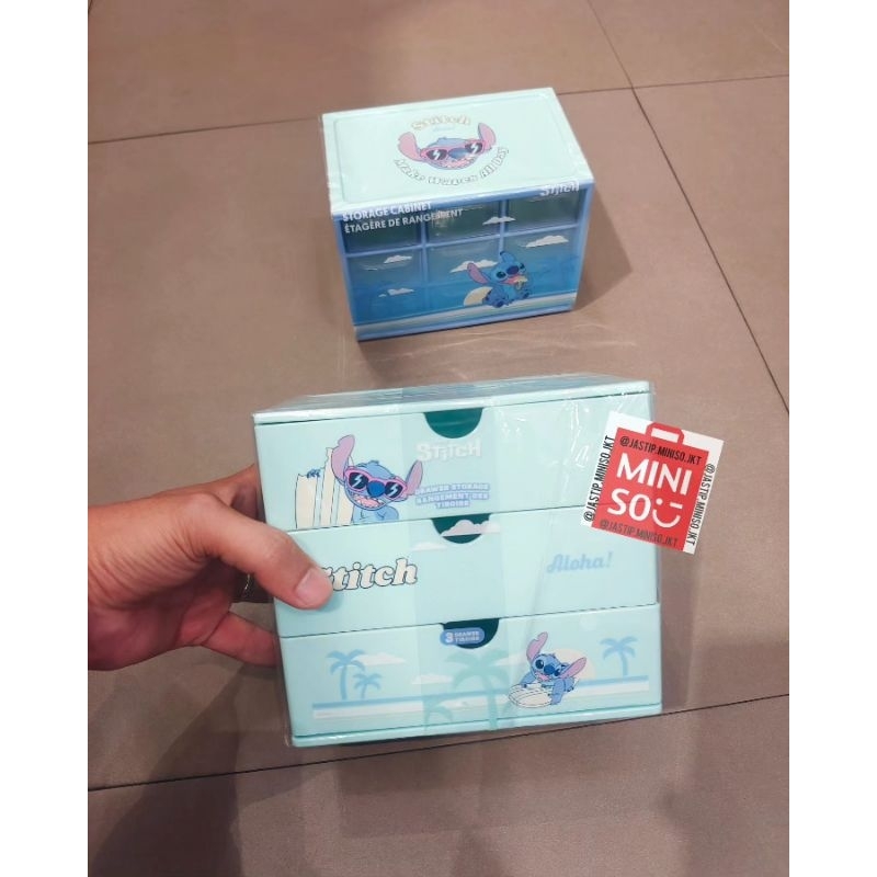 Jual MINISO 🆕 Storage Organizer DISNEY STITCH Collection (3 Drawer / 9 ...