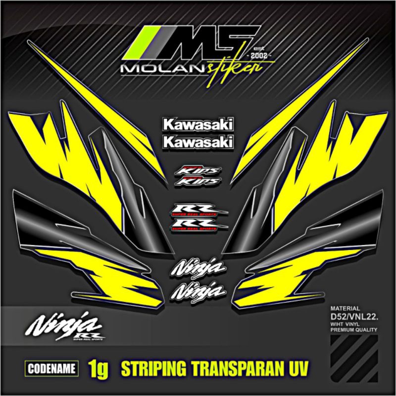 Jual Decal Sticker Striping Variasi Transparan Uv Ninja Rr Old 150 2Tak ...