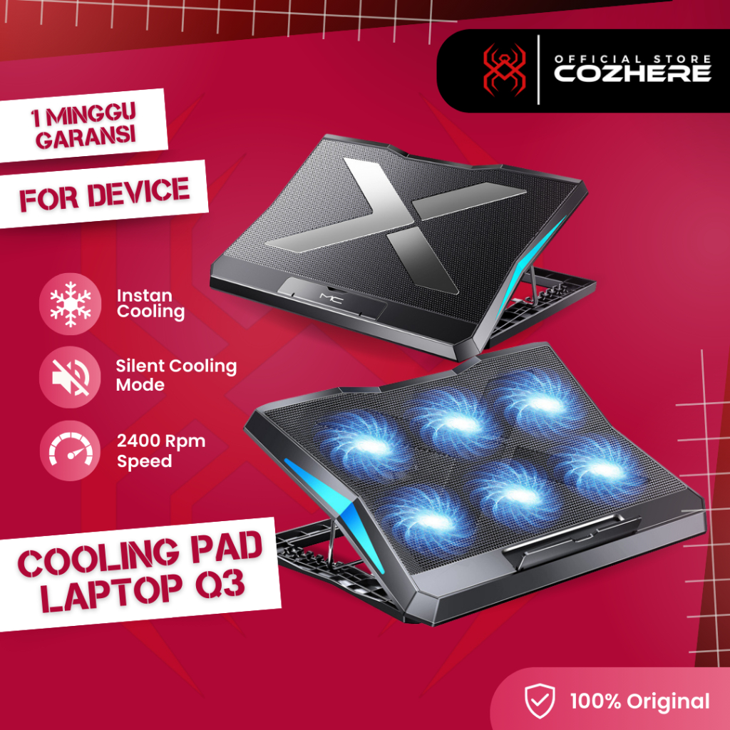 Jual Cooling Pad Laptop Kipas Laptop Cooler Gaming Stand Alas Laptop ...
